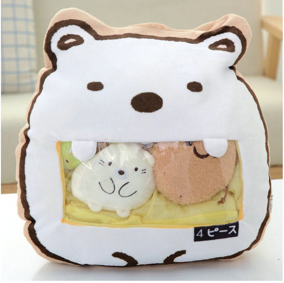 UwU Snow Polar Bear Pillow Plush ʕ ㅇ ᴥ ㅇʔ – UwU Energy